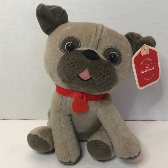 Hallmark | Toys | Hallmark Pug Dog Stuffed Animal Plush With Tag Heart ...